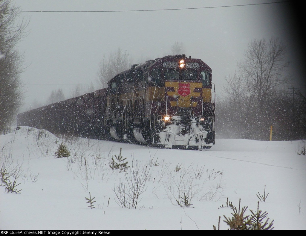 WC 7506 approaching Trombley Road MP 136